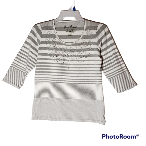 Onque Casuals | Tops | Onque Casuals Bedazzled Collar Large Pullover ...